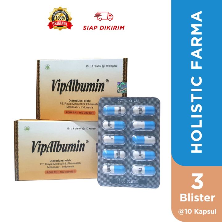VIPALBUMIN Kapsul 1 Box 30 kapsul Pembentuk Albumin alami Tingkatkan ...