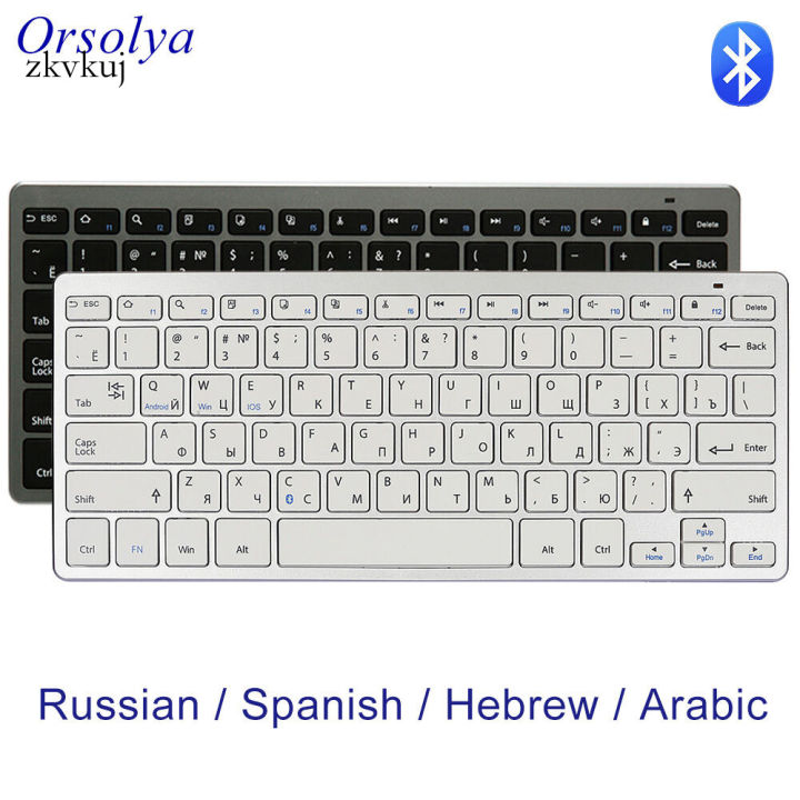 Bluetooth Mini Ultra Thin Portable Wireless Keyboard Spanish N Layout ...