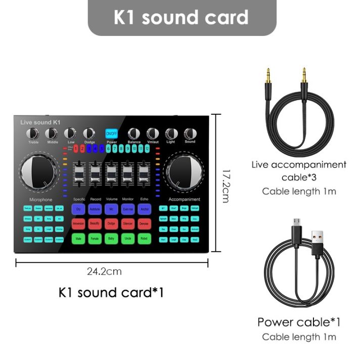 【Philippines version】K1pro k1 king sound card for recording with ...