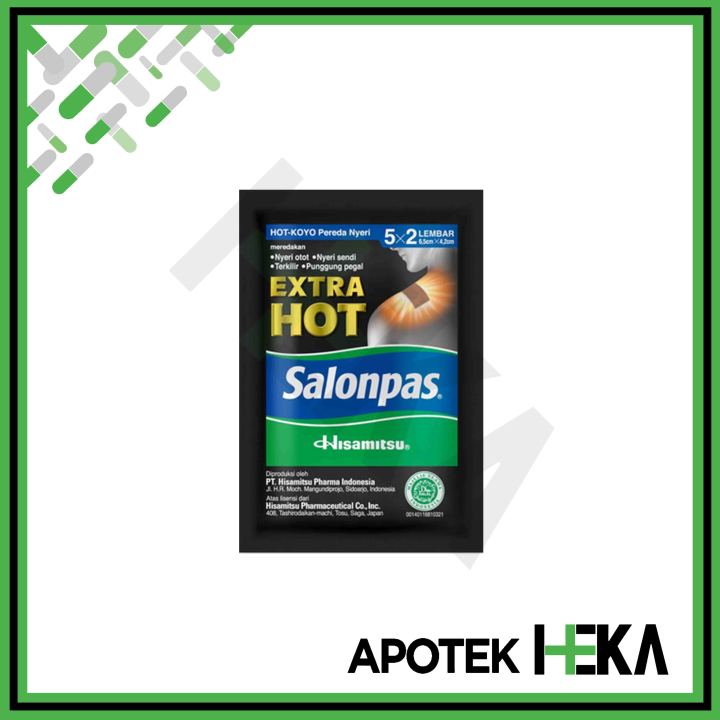 Salonpas Extra Hot Hitam 5x2 lembar 1 Sachet - Koyo Pereda Nyeri ...