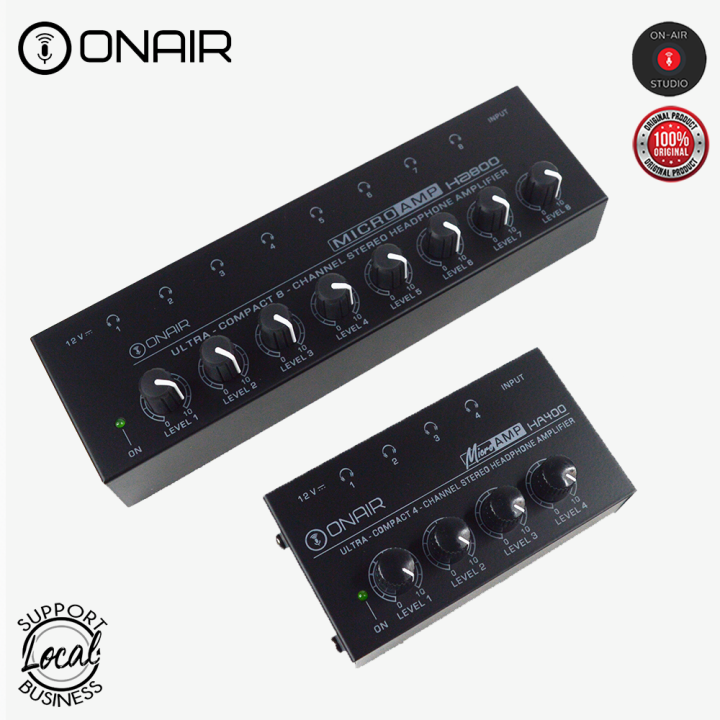 ONAIR HA400 HA800 Headphone Monitor Amplifier 4/6 Channel with 220V ...