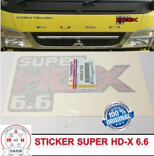STIKER LOGO TULISAN SUPER HD-X 6.6 STICKER LABEL CANTER | Lazada Indonesia