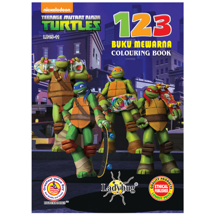 Teenage Mutant Ninja Turtles 123 Colouring Book LB15 - 11 | Lazada