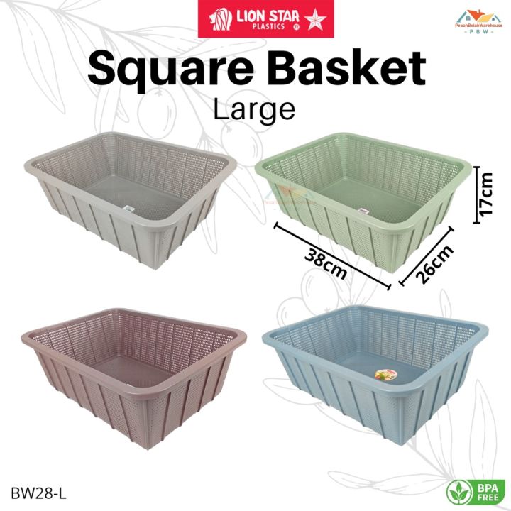 Keranjang Plastik Basket Square BW28-L Lionstar / Keranjang Serbaguna ... Keranjang Plastik Basket Square BW28-L Lionstar / Keranjang Serbaguna ...