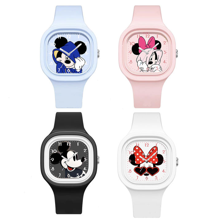 Cartoon Mickey Watch Minnie Mouse Wristwatch Student Glow Wrist Watch ...