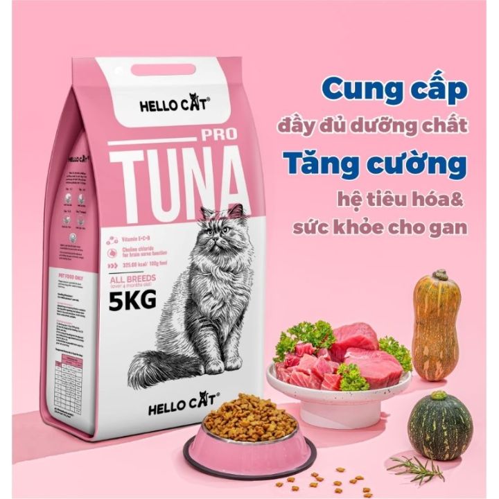 [Bao 5kg] Hạt Hello Cat Cho Mèo 5kg - Thức Ăn Hạt Cho Mèo Hello Cat Vị ...