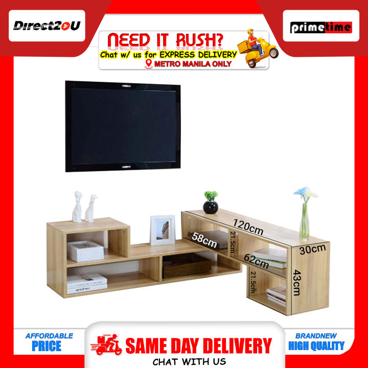 Primetime Modern Convertible TV Console Table tv rack wood tv cabinet ...
