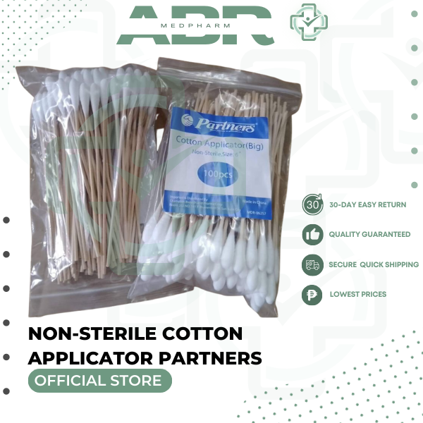 Partners Cotton applicator non sterile 100pcs per pack | Lazada PH