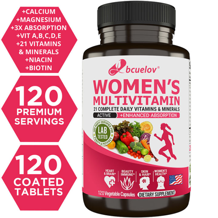 Women's Multivitamin Multimineral Supplement - Vitamin A C E D K B1 B2 ...