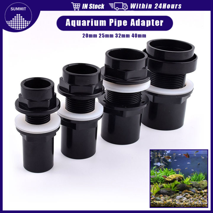 Aquarium Inlet Outlet Fitting Connector Fish Tank Water Pipes Tube Head ...