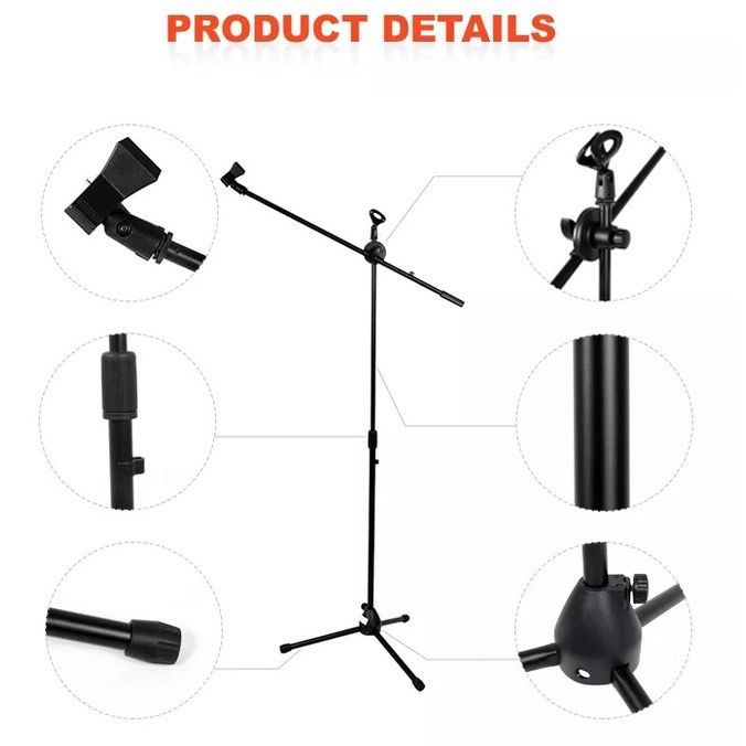 Mic Stand Stage Microphone tripod Professional Adjustable Swing Boom ...