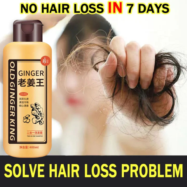 100% Effective & Original Natural Ginger Shampoo for Hair Loss Herbal Ginger Extract Shampoo ...