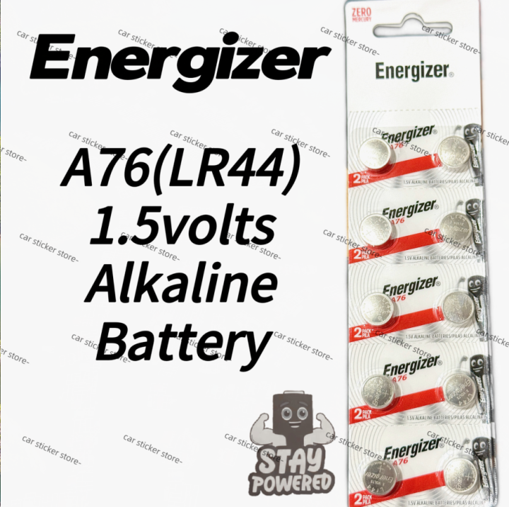 Energizer LR44 A76 Battery (2 pcs) Special Alkaline Button Cell LR-44 A-76 Energizer 76A ...