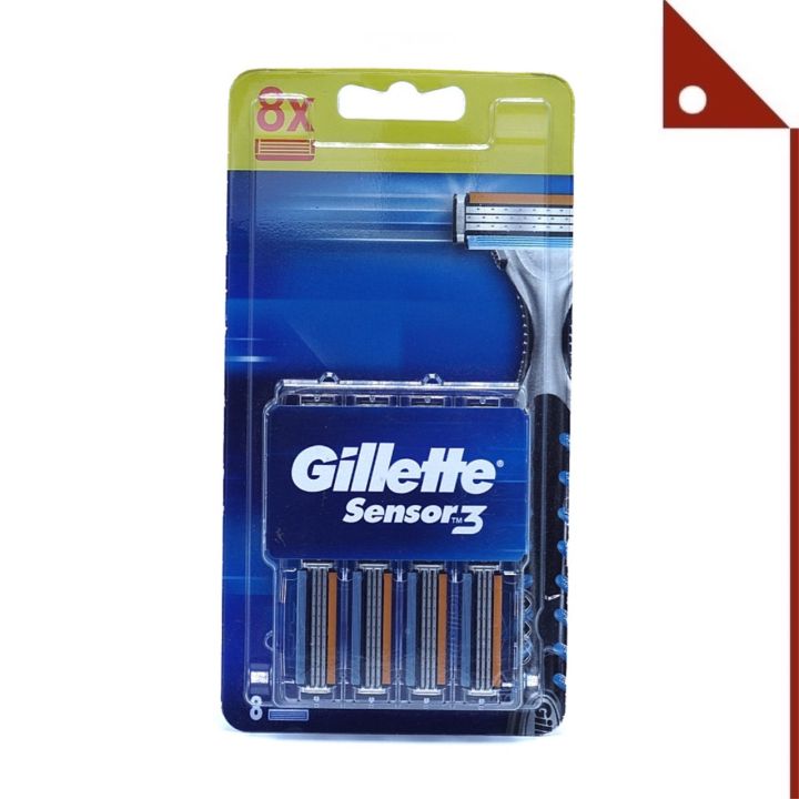 Gillette : GILS3R-8* ใบมีดโกนหนวด Sensor 3 Refill Razor Blades, 8 Count ...