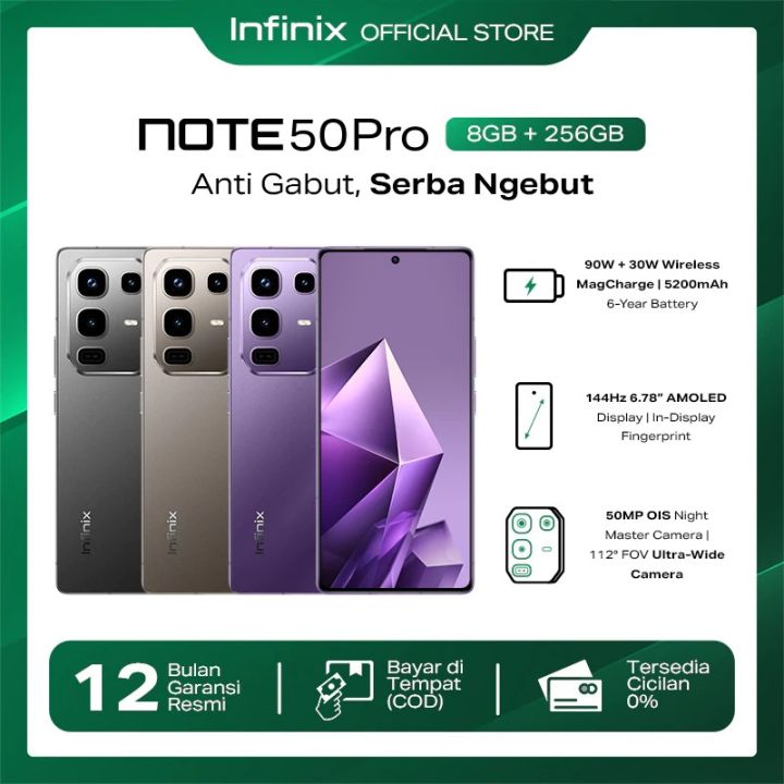PROMO!! Infinix Note 50 Pro 8/256GB - Up to 16GB Extended RAM - Helio ...