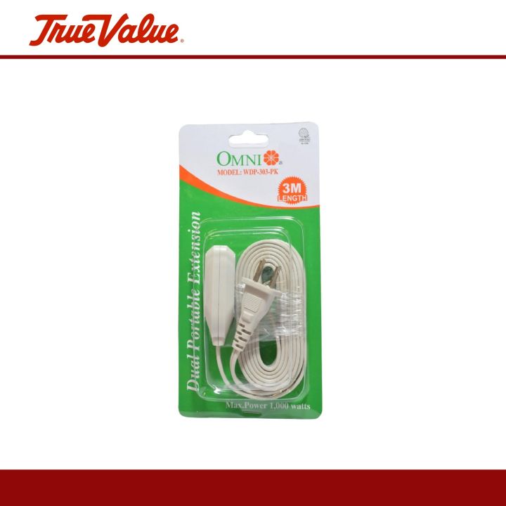 Omni Dual Portable Extension Cord Set 3 Meter Wire 1 000w 6a 250v Lazada Ph