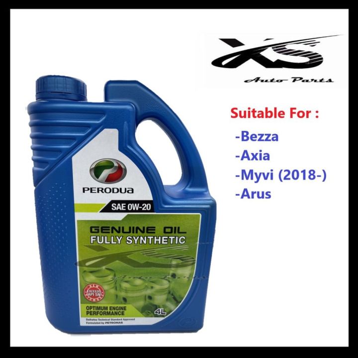 ORIGINAL 100% PERODUA GENUINE FULLY SYNTHETIC OIL (4L) SAE 0W20 BEZZA 1 ...