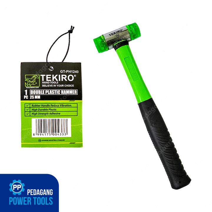 TEKIRO PALU PLASTIK 25 MM GAGANG KARET DOUBLE PLASTIC HAMMER 25MM 1240 ...