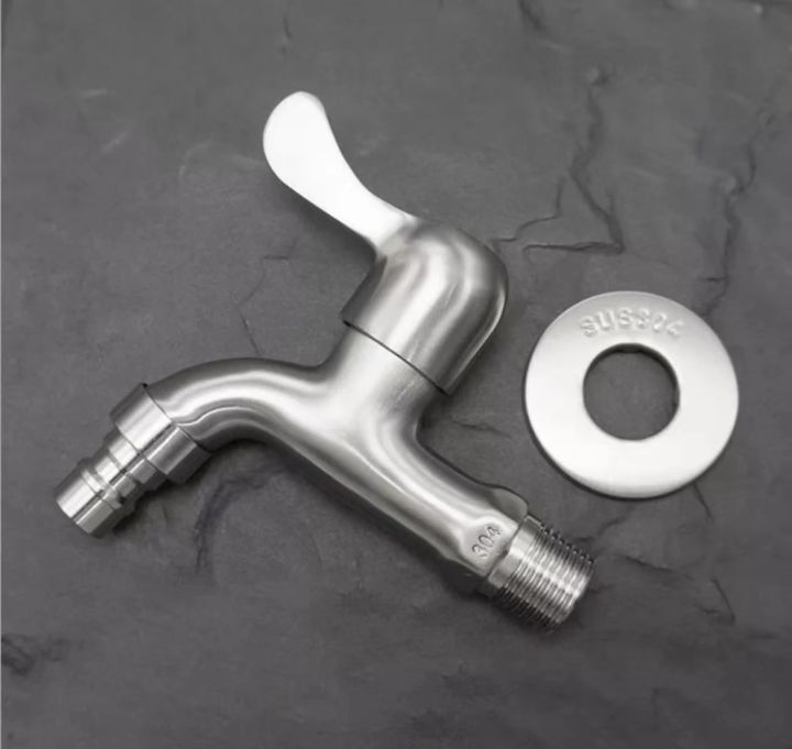 High Quality SUS304 stainless Cold Tap Wall Washing Machine Faucet COD ...