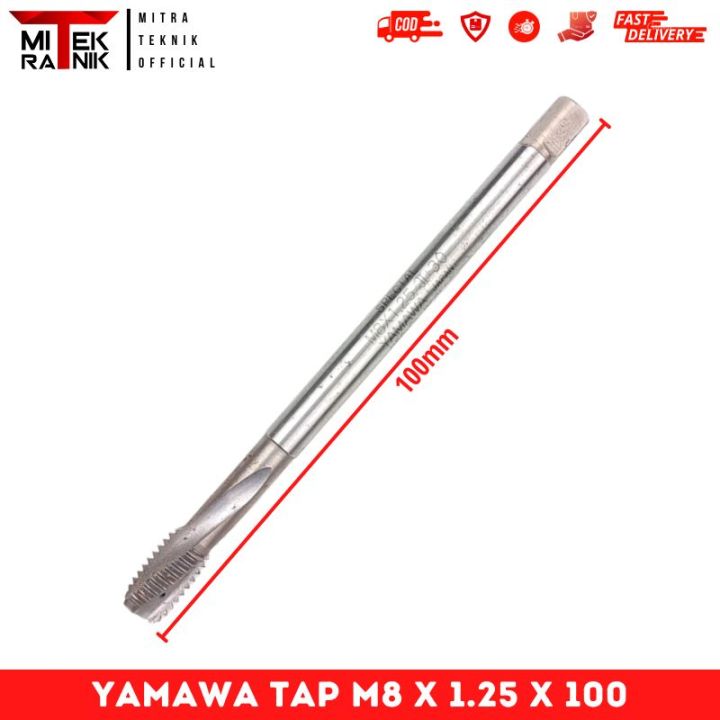 Yamawa Hand Tap M8 x 1.25 Panjang 100mm Alat Pembuat Drat Dalam Baut 12 | Lazada Indonesia