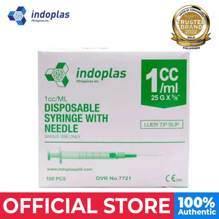 Indoplas 1cc Disposable Syringe Box of 100 | Lazada PH
