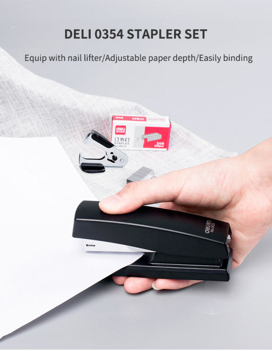 DELI Office Stationery/ School Supplies/ Deli Stapler 0354 Stapler Set ...