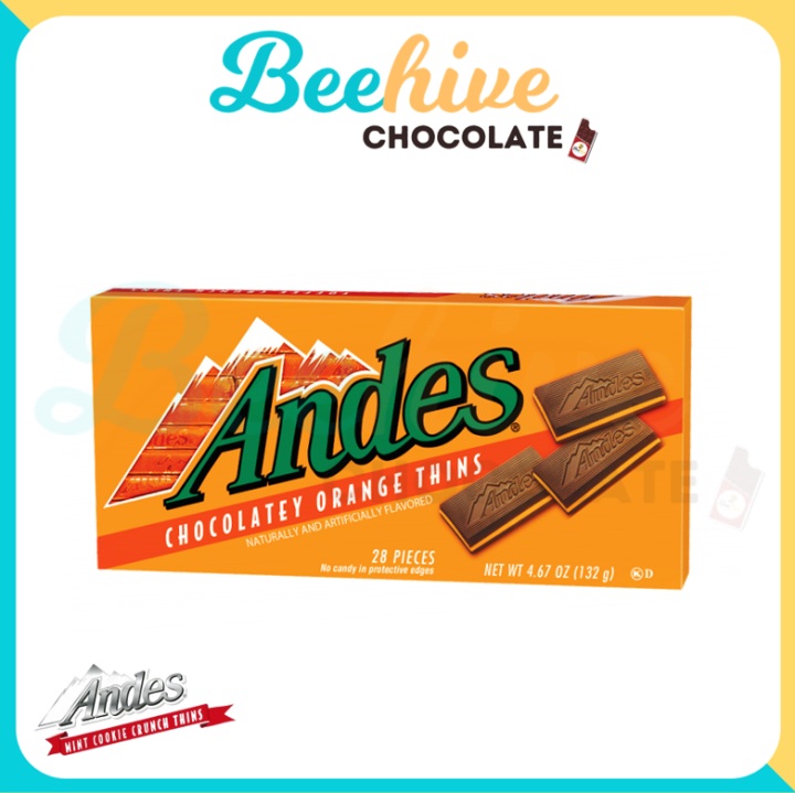 Andes Chocolate Orange Thins 132g (28 pieces) | Lazada