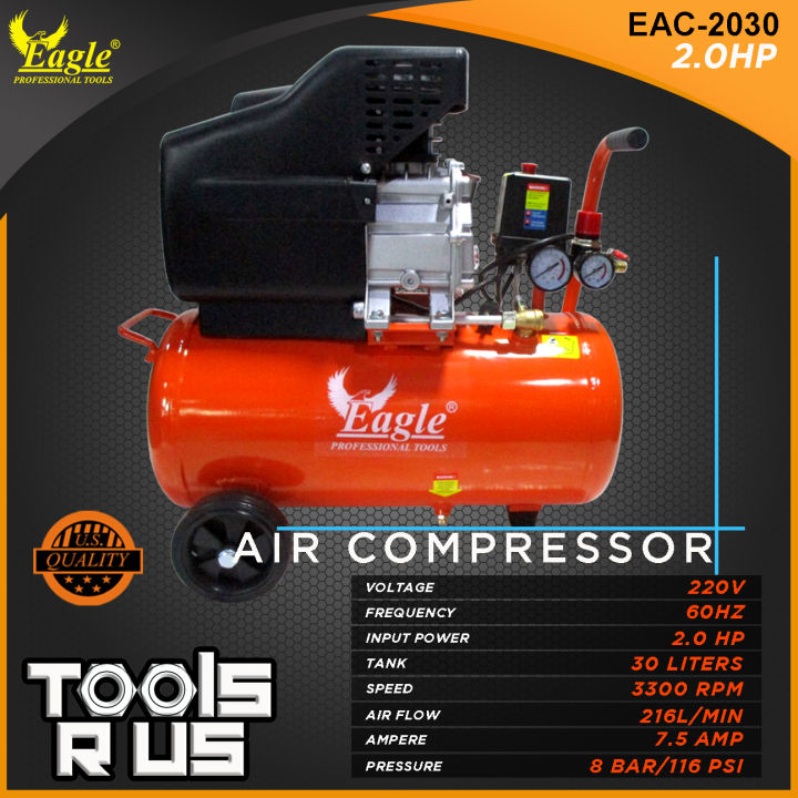 Eagle Portable Air Compressor 2.0HP / 24L EAC-2024 | Lazada PH