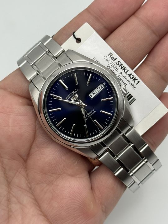 SEIKO 5 (BABYSARB) Analog Blue Dial Automatic Men's Watch SNKL43 ...