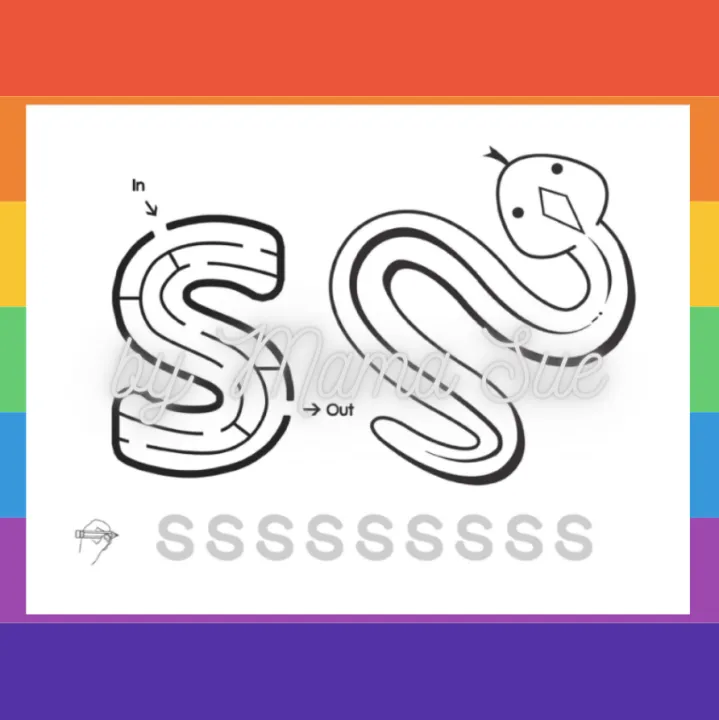 Alphabet - Letter Maze 【Intermediate 1】Worksheets (3 years old+) | Lazada