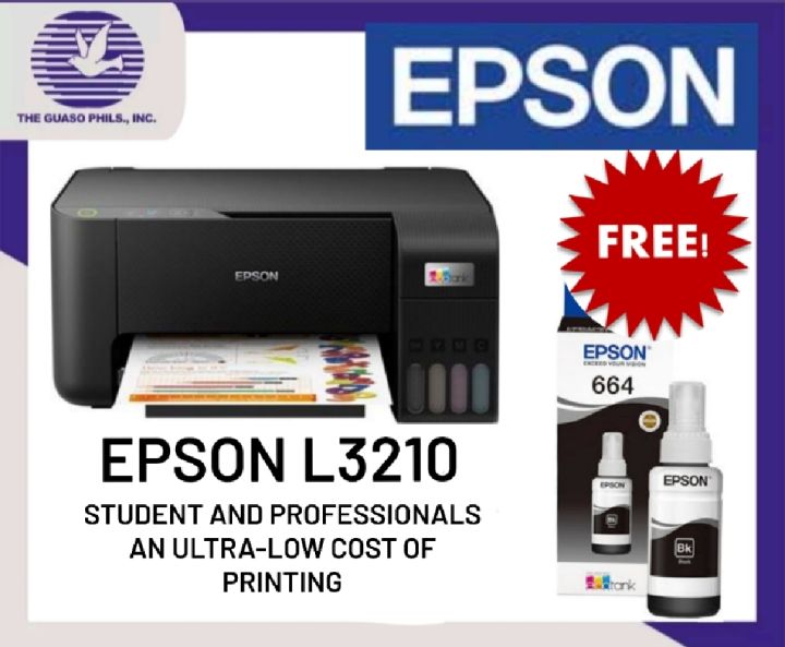 Epson EcoTank L3210 A4 All-in-One Ink Tank Printer | Lazada PH