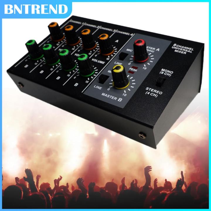 BNTREND 8 Channel Audio Mixer Sound Board Console Small Mixer Compact ...