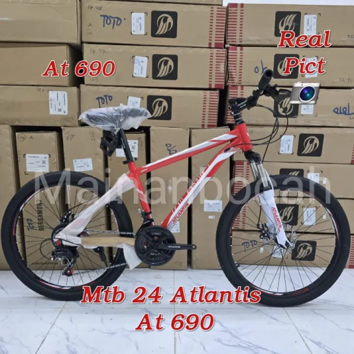 SEPEDA GUNUNG MTB 24 ATLANTIS 690 MODEL TERBARU SEPEDA DEWASA | Lazada ...