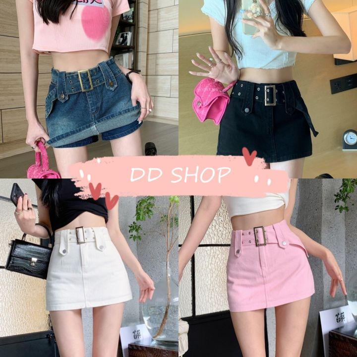 DD SHOP'พร้อมส่ง' 9015/932 กระโปรงกางเกง ทรงY2K ทรงเอใส่รัดเอวน่ารักมาก -NZ | Lazada.co.th