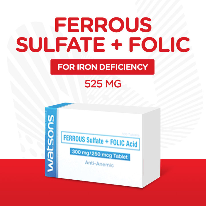 WATSONS GENERICS Iron + Folic Acid 1 Tablet | Lazada PH