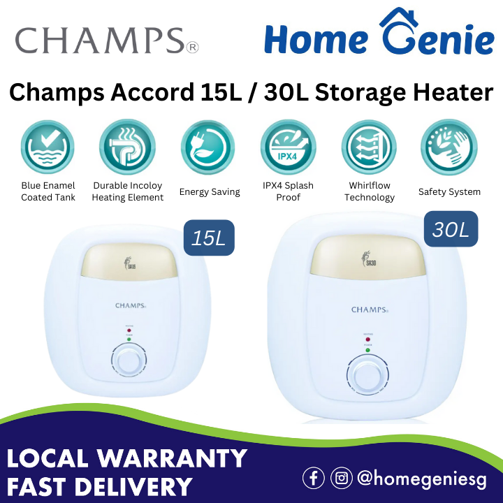 *Installation Available* Champs Pro Storage Water Heater SA15 / SA30 5 ...