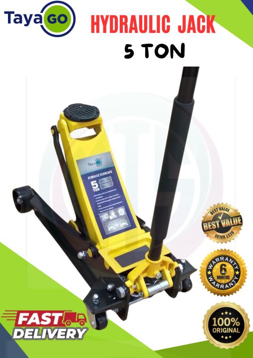 Heavy Duty 5 Ton Floor Jack Ultra Low Profile Rapid Dual Pump Garage ...