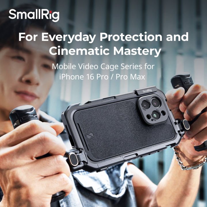 SmallRig 16 Pro Max Phone Cage Mobile Video Cage with Dual Handheld Kit ...
