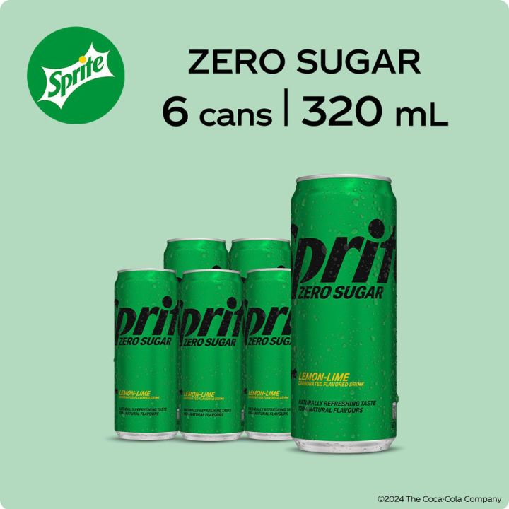 Sprite Zero Sugar 320mL - Pack of 6 | Lazada PH