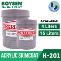 Boysen Konstrukt Permaplast K-201 4 Liters (Gallon) High-Performance Acrylic Skimcoat Brix ...