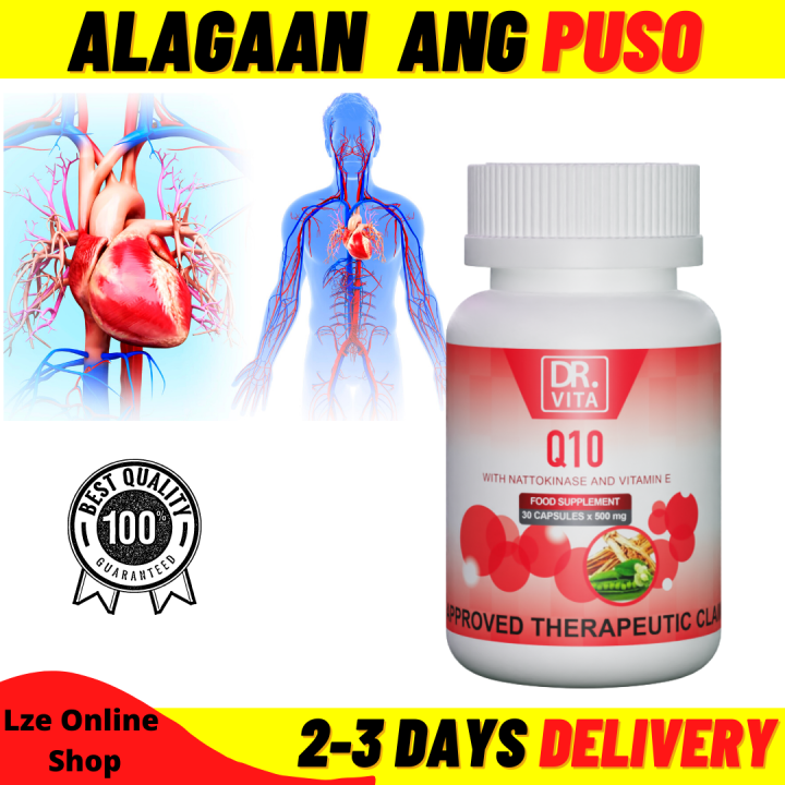 Dr. Vita Dr. Vita Q10 with Nattokinase and Vitamin E 500mg x 30 Capsules Dr Vita q10 original ...