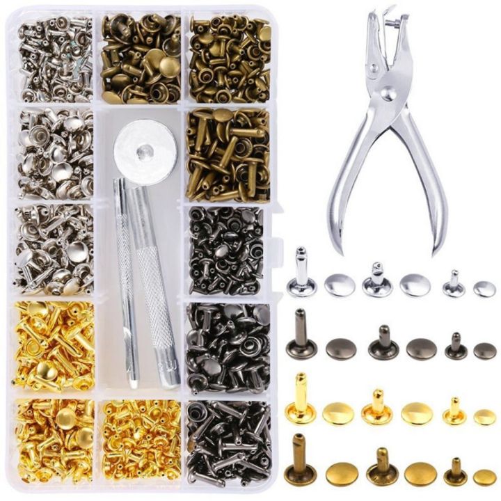 GIORGIONE Metal Studs Snap Fastener Leather Rivets Tubular Rivets 4 ...