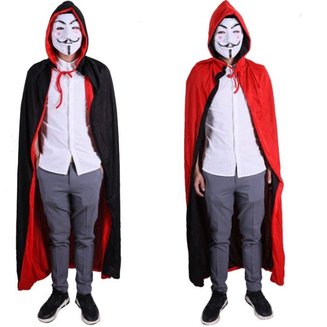 hiCosplaydy Pirate Ship Captain Cosplay Black Red Vampire Pirate Cape ...