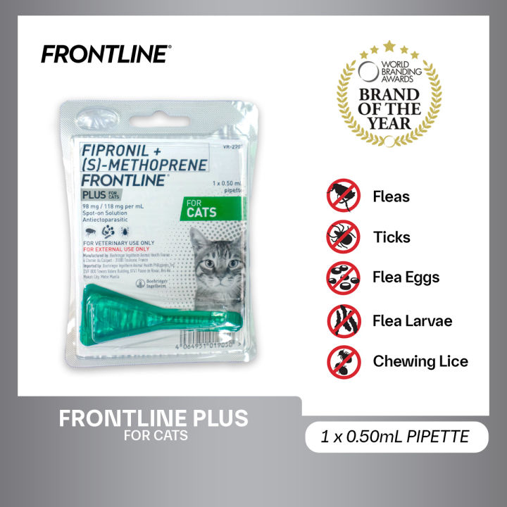 Frontline Plus For Cats Anti Tick And Flea Spot-On Anti Itch Pulgas ...