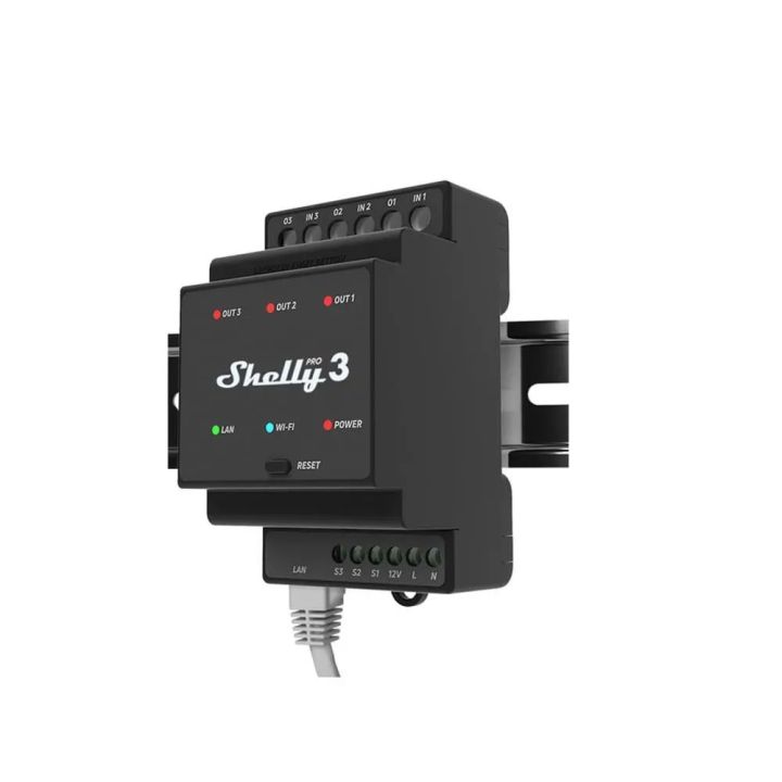 Shelly Pro 3 smart DIN rail relay switch with Wifi Remote Control and ...