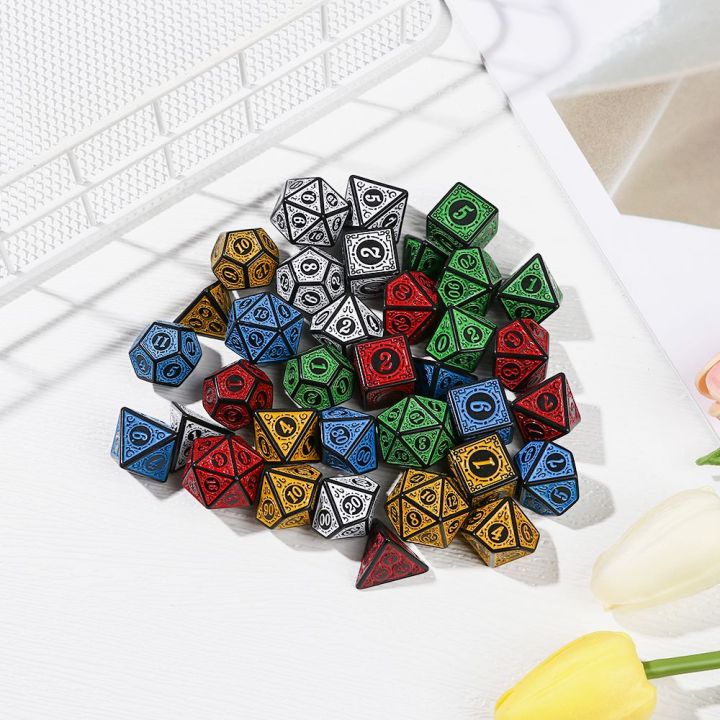 【COD&Ready Stock】35Pcs Multi-Sided Dice Set Game Dice For TRPG DND ...