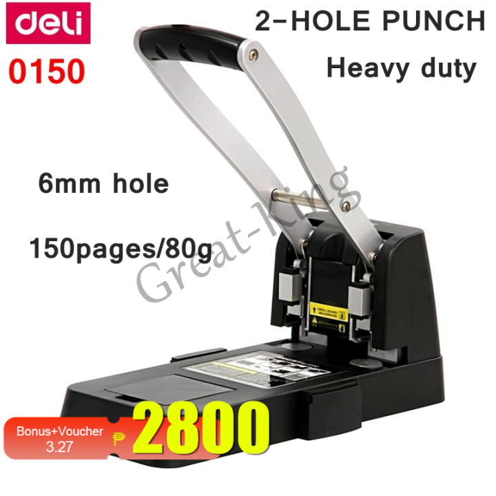 Deli 0150 Heavy Duty Punch Puncher 2 Holes 150 sheets | Lazada PH