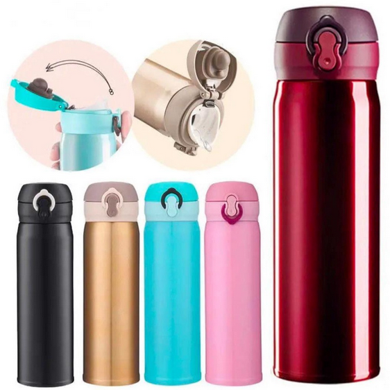 THERMOS TUTUP KANCING 500 ML THERMOS POLOS STAINLESS STEEL THERMOS ...
