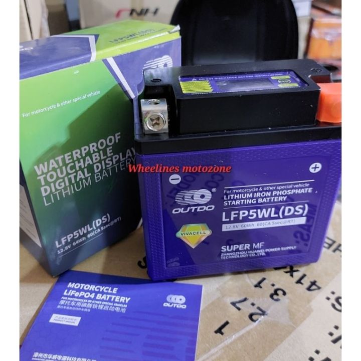 OUTDO BATTERY WITH LITHIUM WATERPROOF VOLTMETER 4L & 5L | Lazada PH