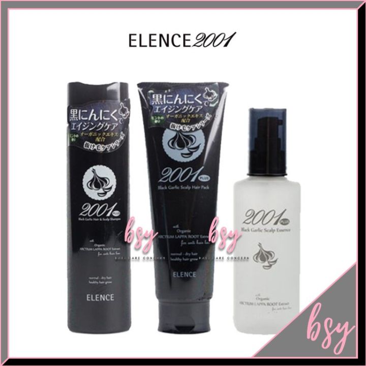 ELENCE 2001 PLUS Black Garlic Hair & Scalp Shampoo 320ml + Scalp Hair Pack 240g + Scalp Essence ...